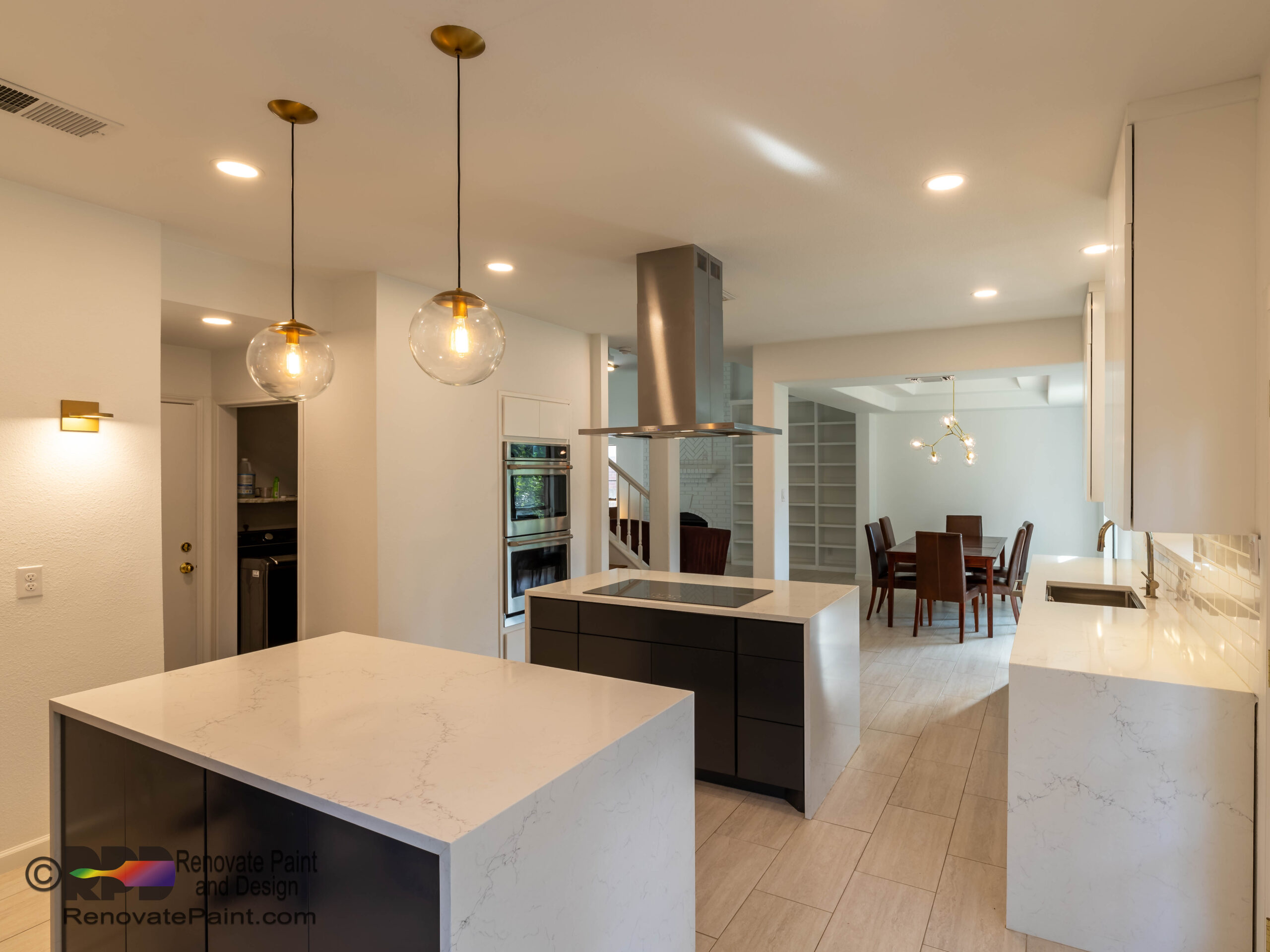 Modern kitchen with downstairs upgrade - Renovate Paint and Design